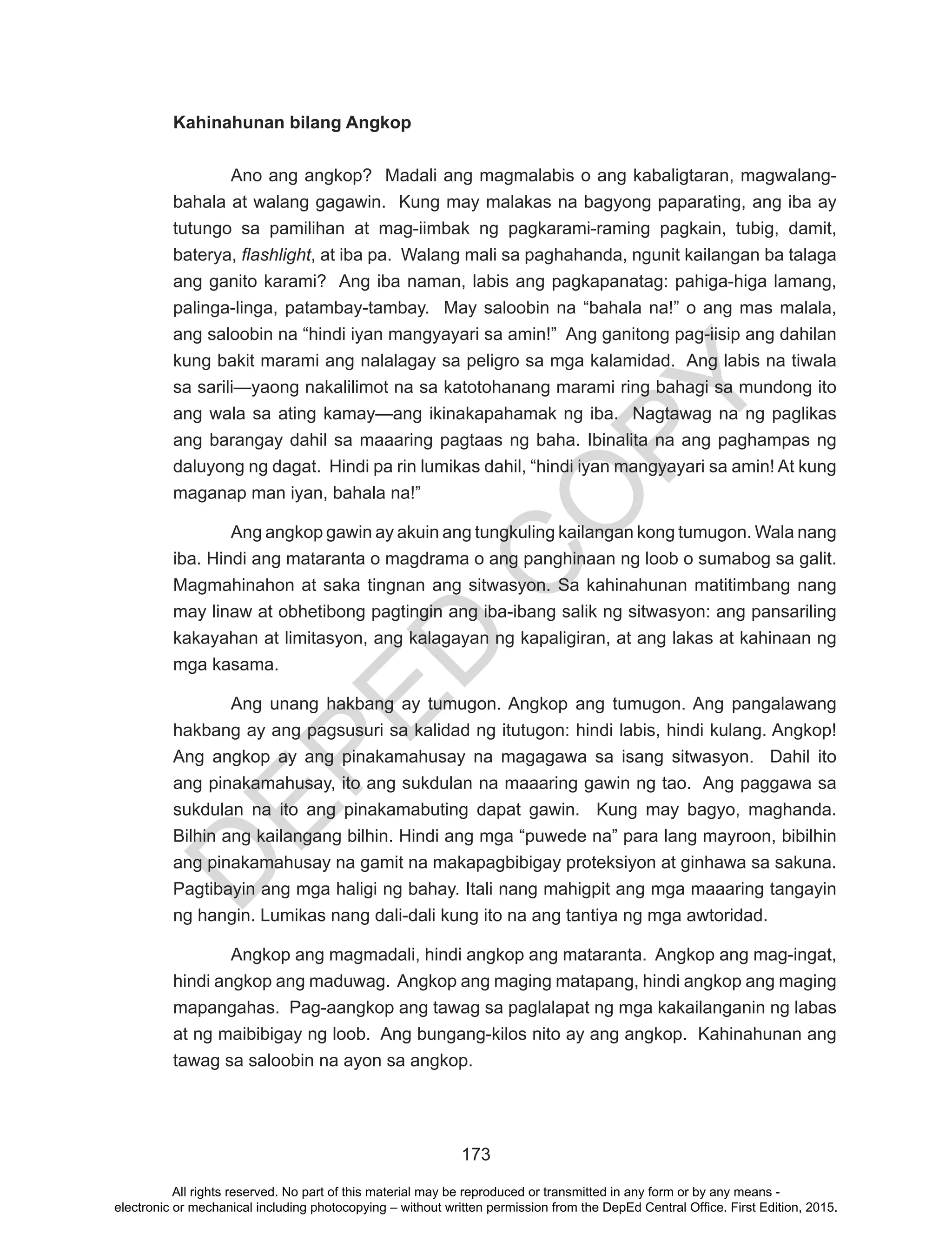 ESP Learners Module Grade 10 Unit 3 | PDF