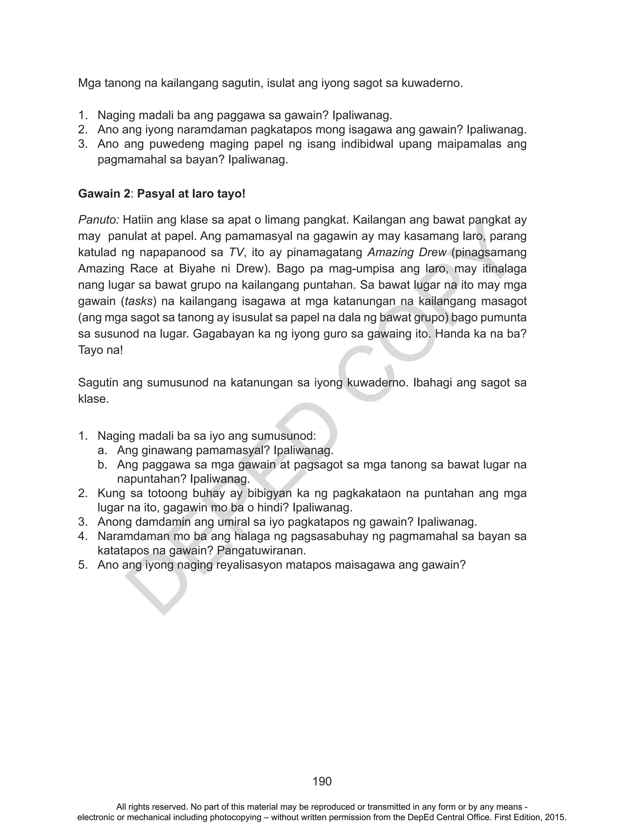 ESP Learners Module Grade 10 Unit 3 | PDF