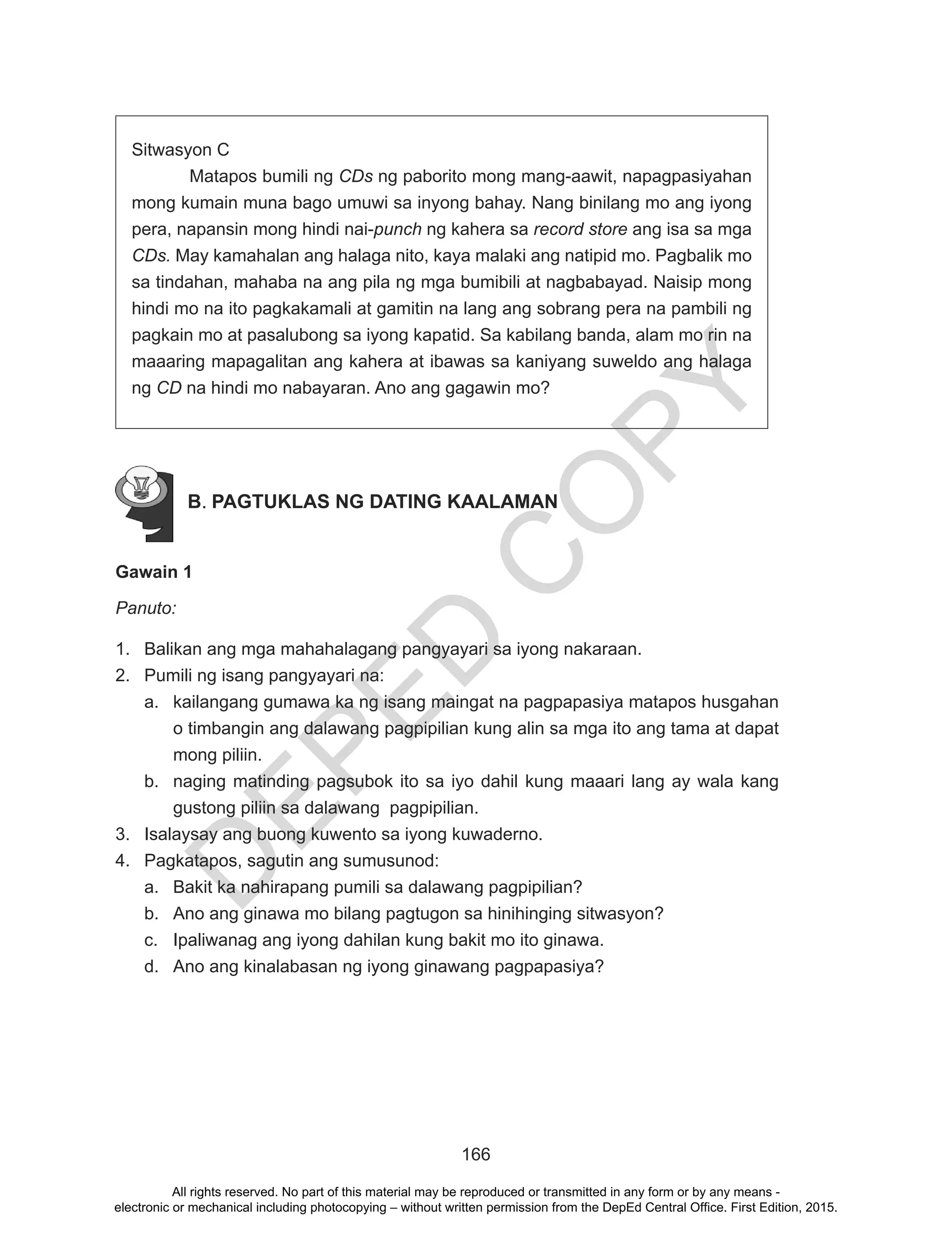 ESP Learners Module Grade 10 Unit 3 | PDF