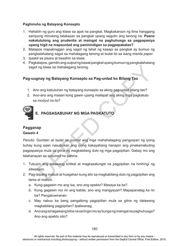 ESP Learners Module Grade 10 Unit 3 | PDF