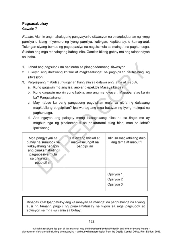 ESP Learners Module Grade 10 Unit 3 | PDF