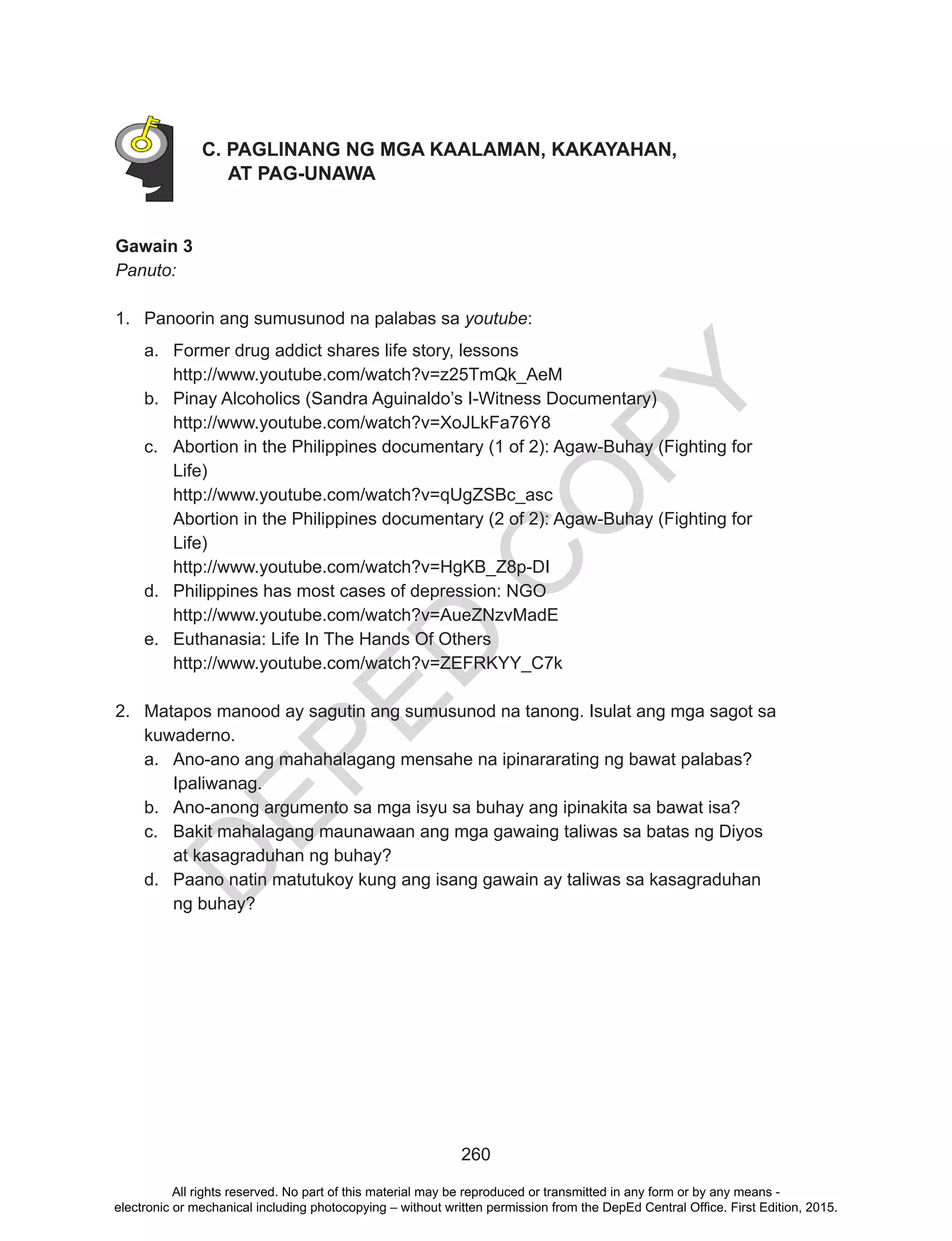 ESP Learners Module Grade 10 Unit 4 | PDF