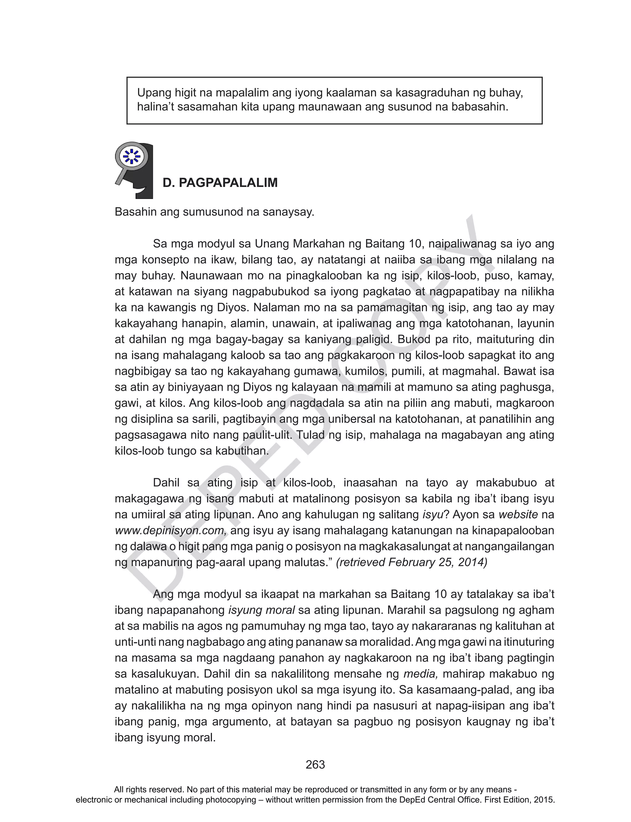 ESP Learners Module Grade 10 Unit 4 | PDF