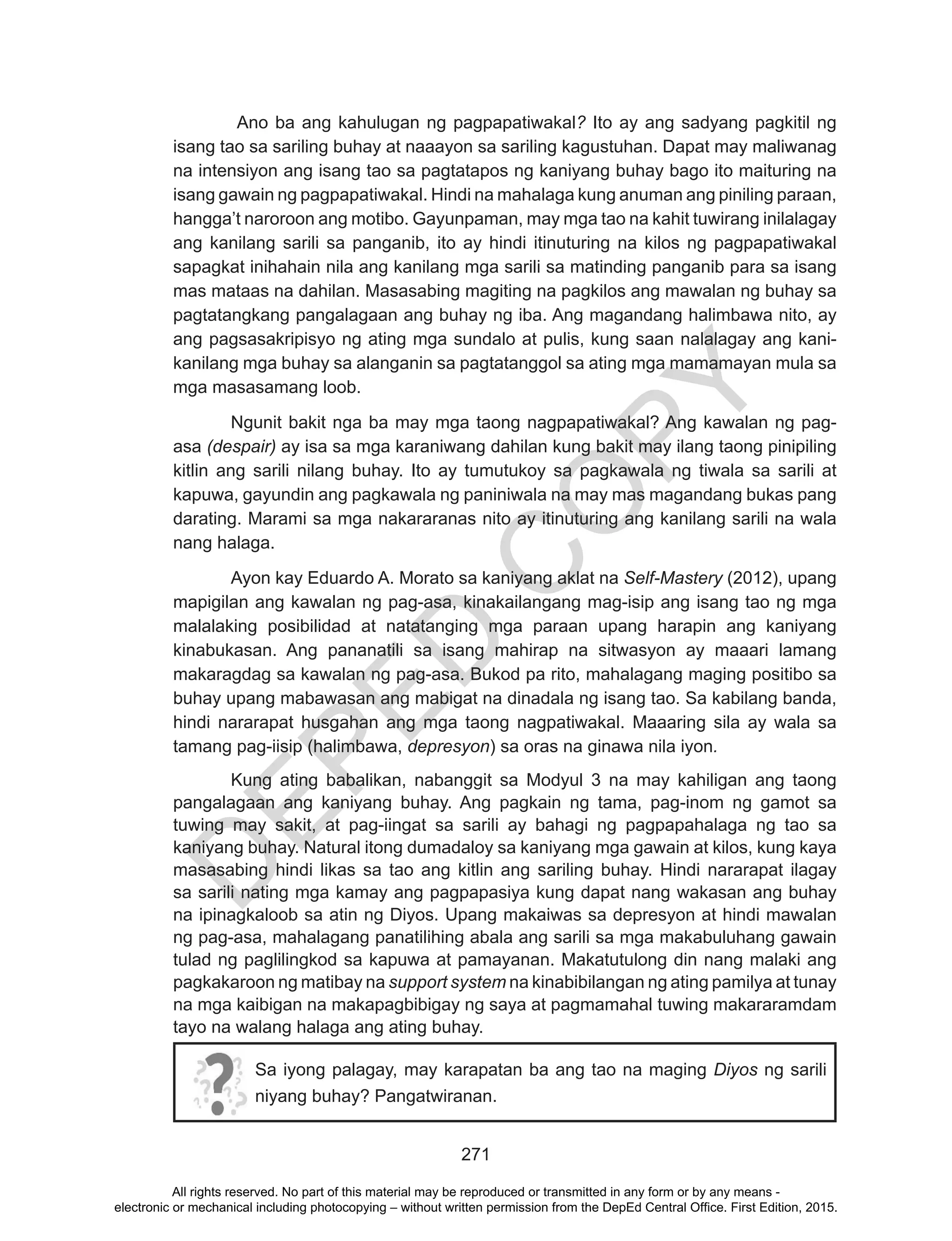 ESP Learners Module Grade 10 Unit 4 | PDF