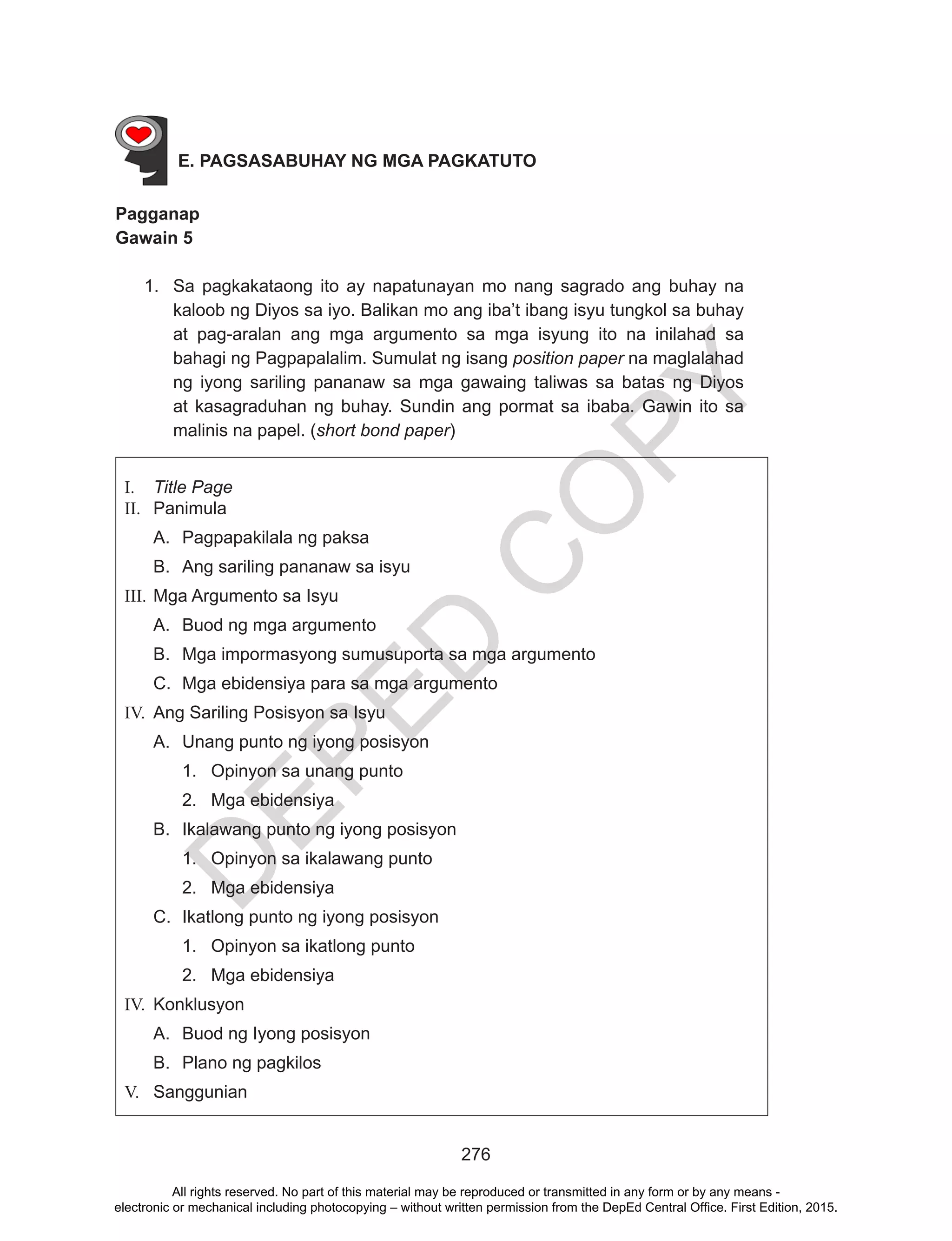 ESP Learners Module Grade 10 Unit 4 | PDF