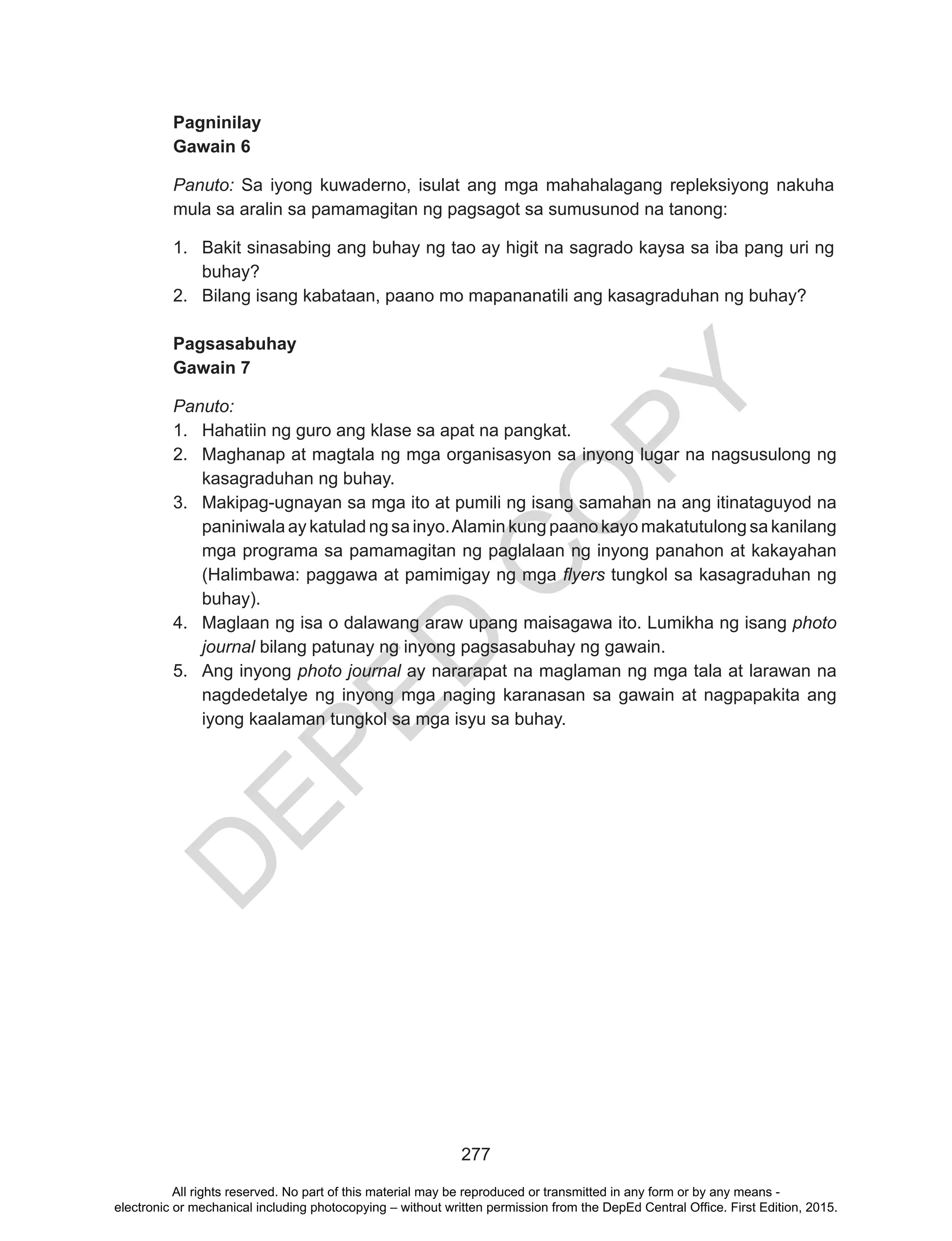 ESP Learners Module Grade 10 Unit 4 | PDF