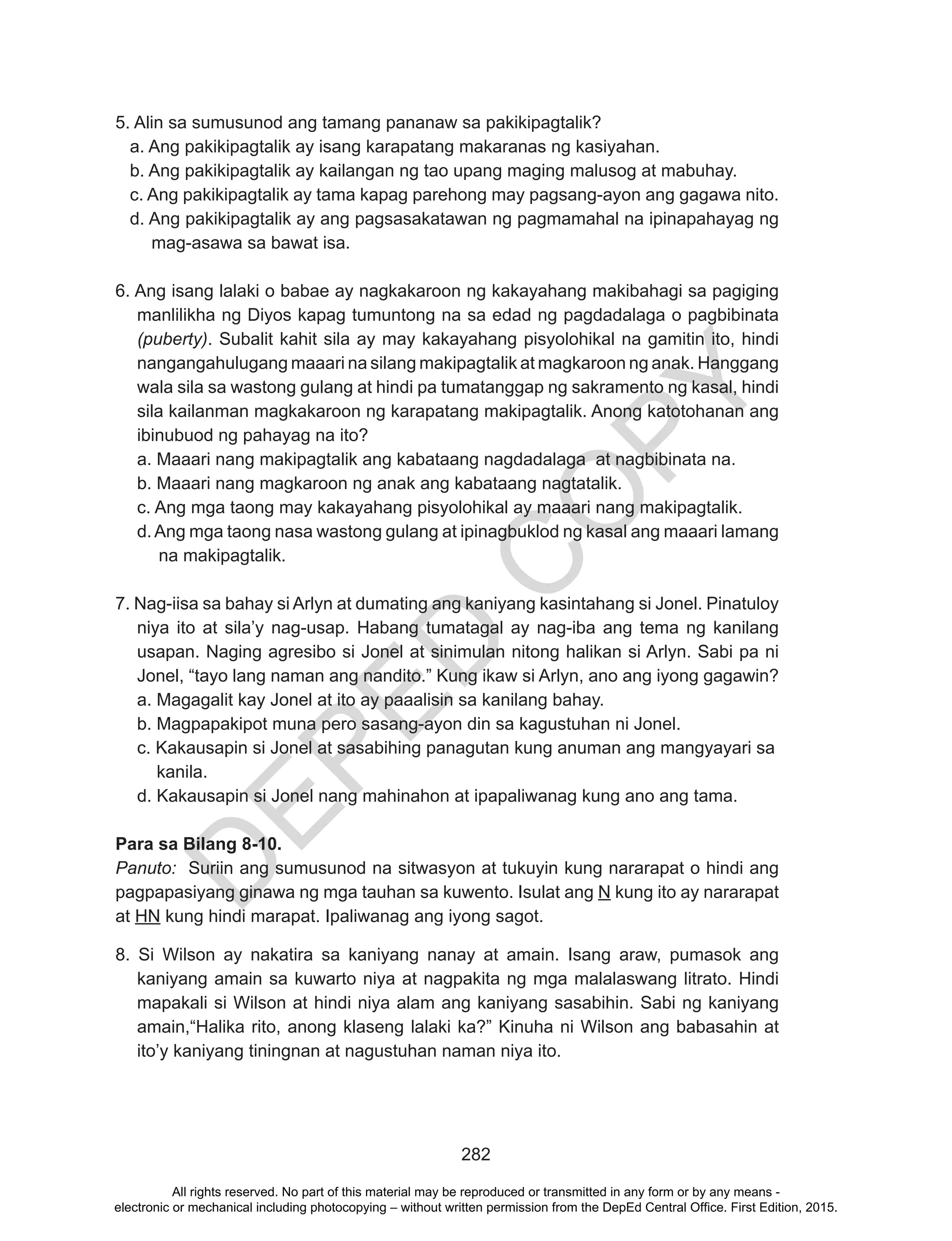 ESP Learners Module Grade 10 Unit 4 | PDF