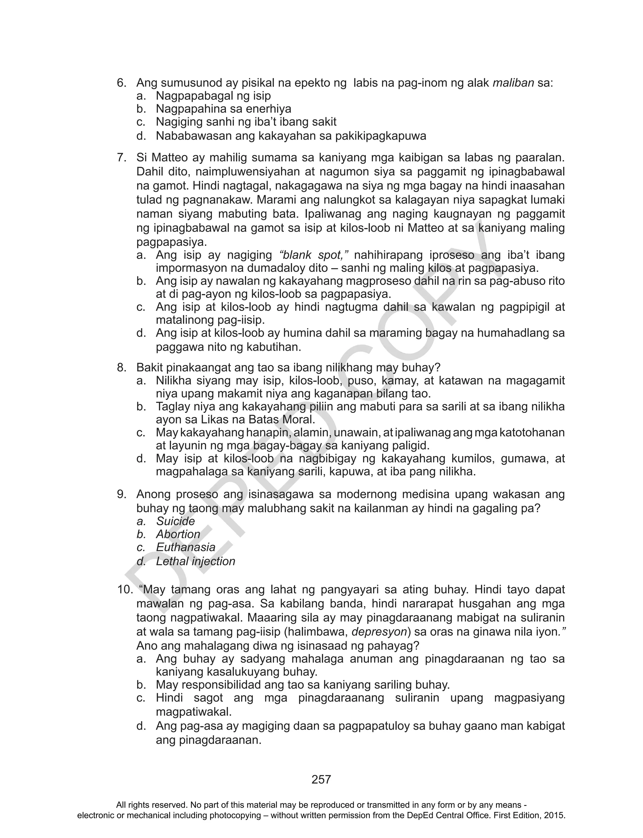 ESP Learners Module Grade 10 Unit 4 | PDF