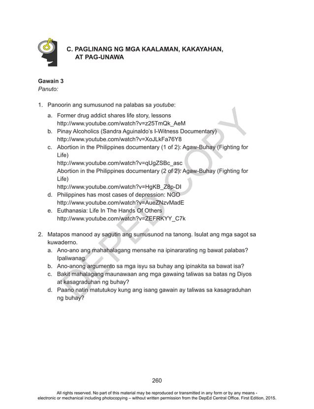 ESP Learners Module Grade 10 Unit 4 | PDF