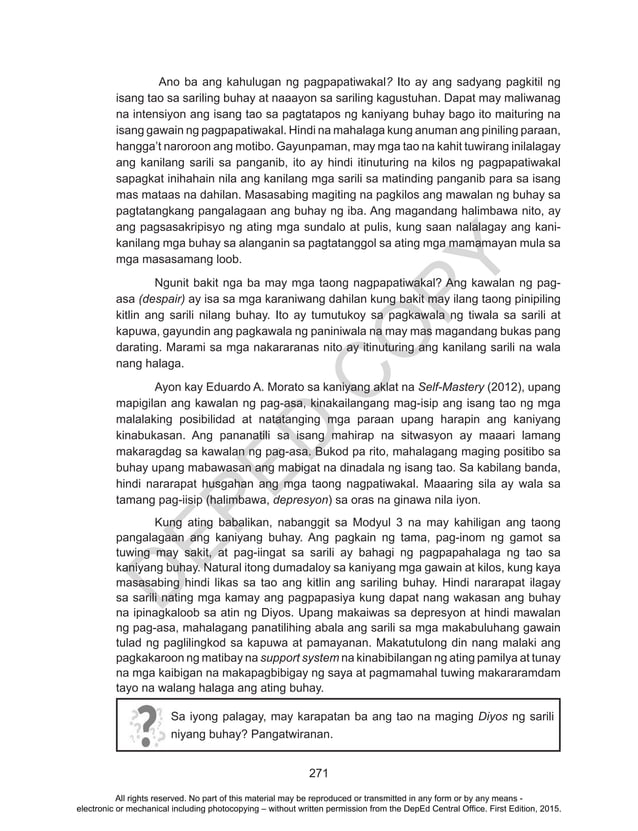 ESP Learners Module Grade 10 Unit 4 | PDF