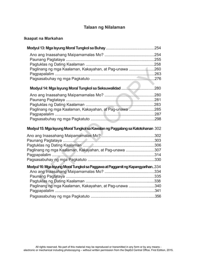 ESP Learners Module Grade 10 Unit 4 | PDF