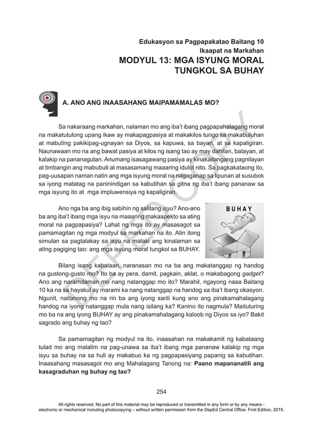 ESP Learners Module Grade 10 Unit 4 | PDF