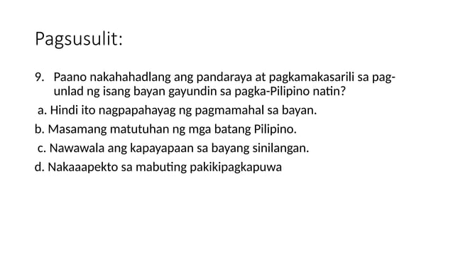 ESP GRADE 10: LESSON1 4 PAGMAMAHAL SA BAYAN ptx | PPTX