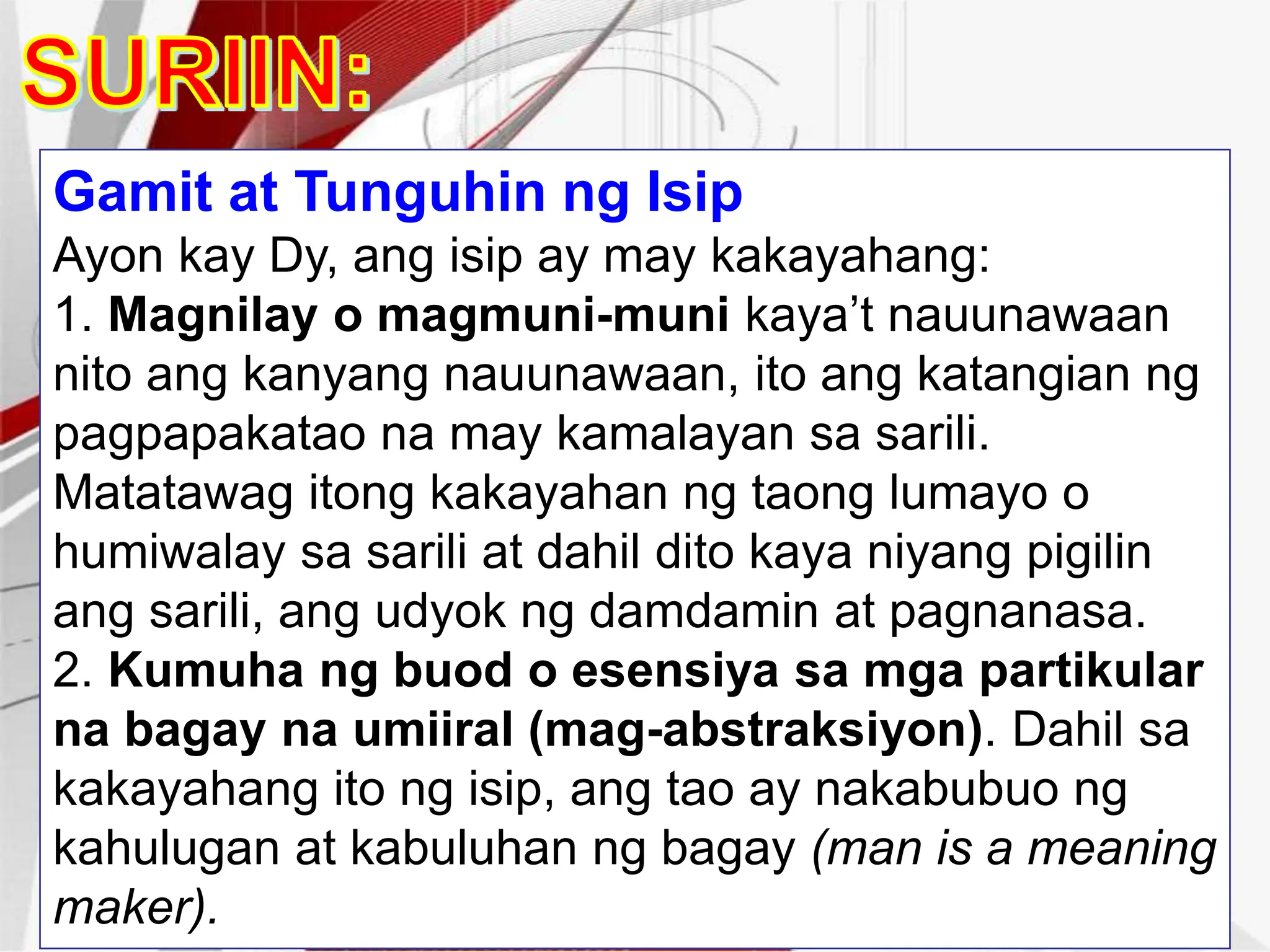 EsP 10 Q1_M2 (Ang Kapangyarihang Ipinagkaloob sa Tao: Isip (Intellect ...
