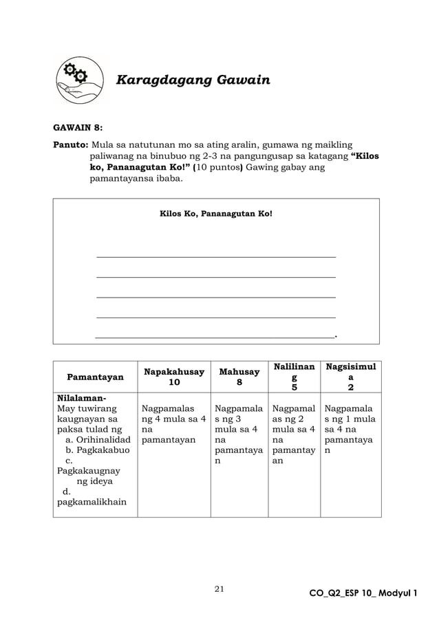 Es p10 q2_mod1_ang pagkukusa sa makataong kilos_v3 | PDF
