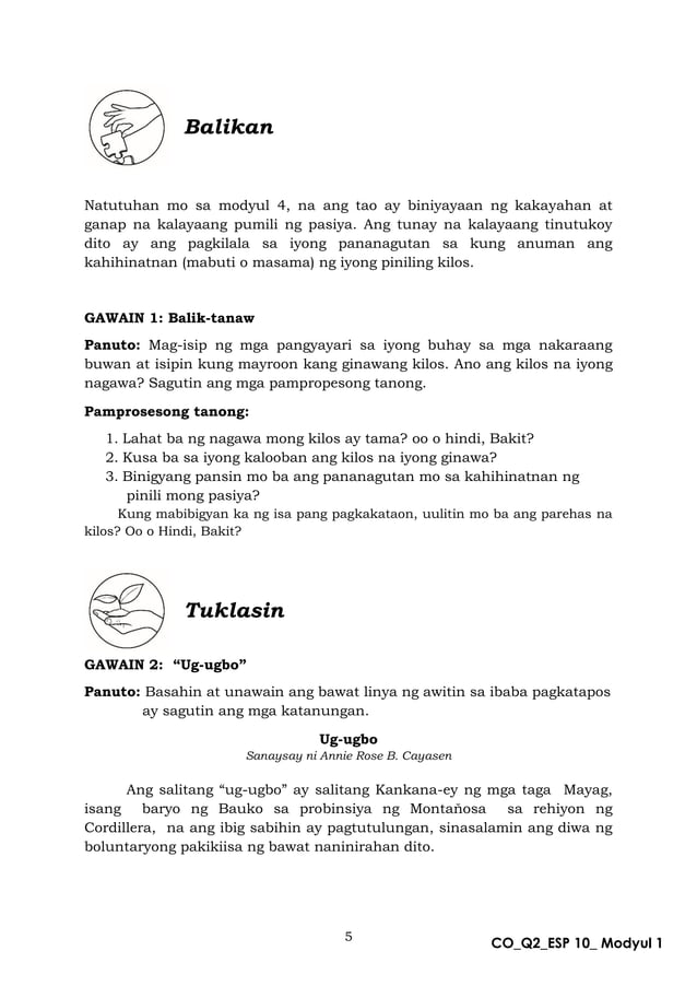 Es p10 q2_mod1_ang pagkukusa sa makataong kilos_v3 | PDF