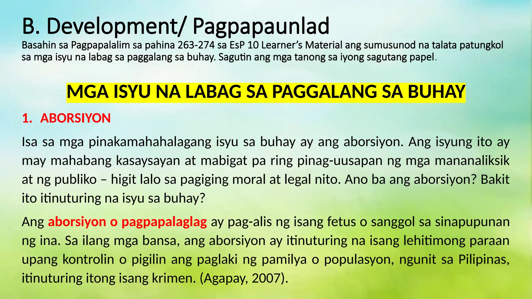 ESP 10 Q3 Week 3-4 Paggalang sa Buhay.pptx