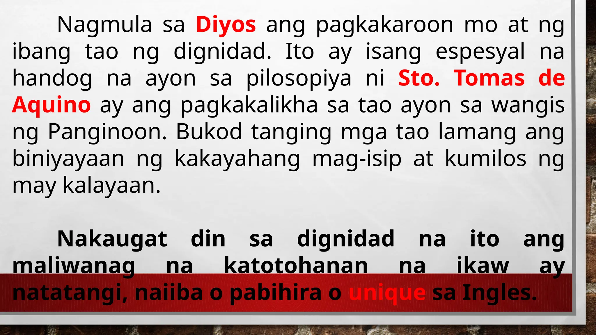 ESP 10 WEEK 7-8 Pagpapahalaga sa Dignidad ng Tao | PPTX