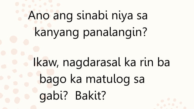 ESP 1 PPT Q4 W3 - DAY 1 - Pamamaraan Ng Pakikipag-Ugnayan Sa Panginoon Sa Pamamagitan Ng Pag ...