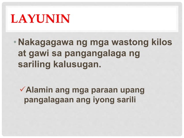 PANGANGALAGA SA KALUSUGAN AT KALIGTASAN- ESP 3 | PPTX