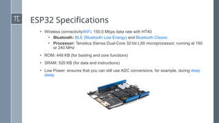 ESP32 is a series of low-cost, low-power system on chip microcontrollers with integrated Wi-Fi ...