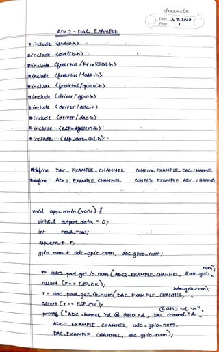ESP32# ADC - DAC example | PDF
