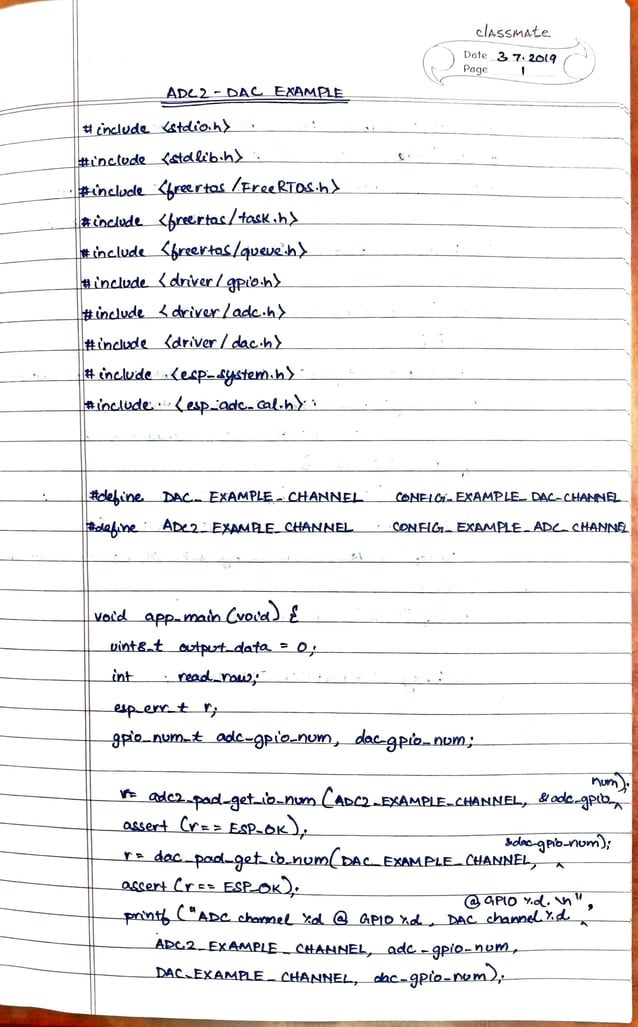 ESP32# ADC - DAC example | PDF
