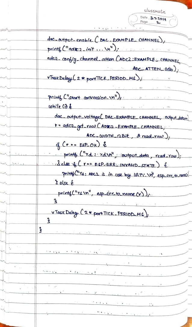 ESP32# ADC - DAC example | PDF