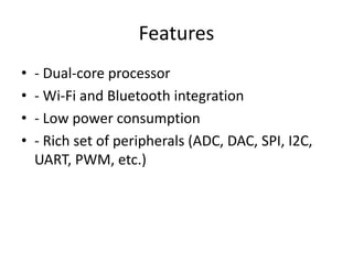 Simple Introduction about ESP32 Presentation | PPTX