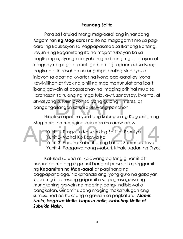 Grade 3 EsP Learners Module | PDF