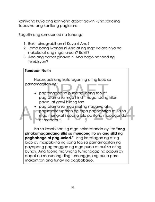 Grade 3 EsP Learners Module | PDF