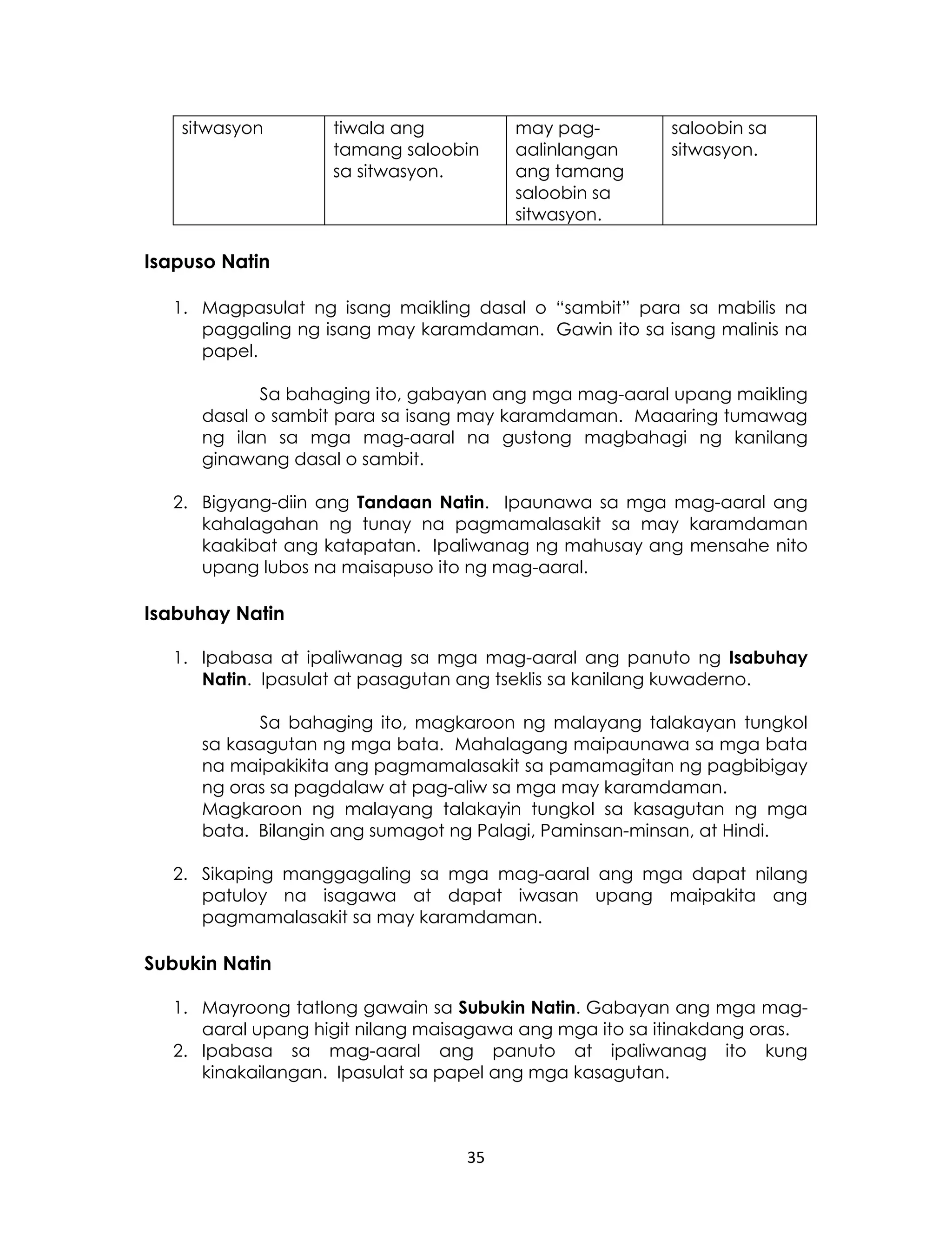 Grade 3 EsP Teachers Guide | PDF