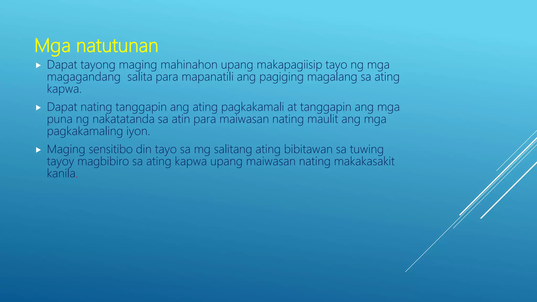 Pagiging mahinahon | PPTX