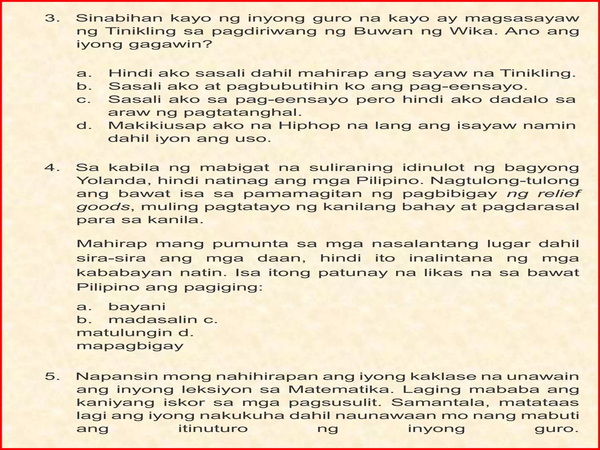 ESP 4 PPT Q3 - Aralin 1 Kultura ng Ating Lahi, Ating Pahalagahan.pptx