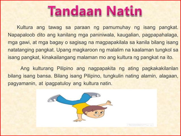 ESP 4 PPT Q3 - Aralin 1 Kultura ng Ating Lahi, Ating Pahalagahan.pptx