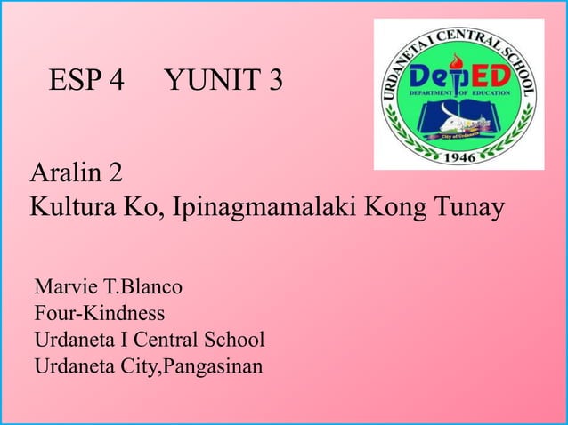 ESP 4 PPT Q3 - Aralin 2 Kultura Ko, Ipinagmamalaki Kong Tunay.pptx