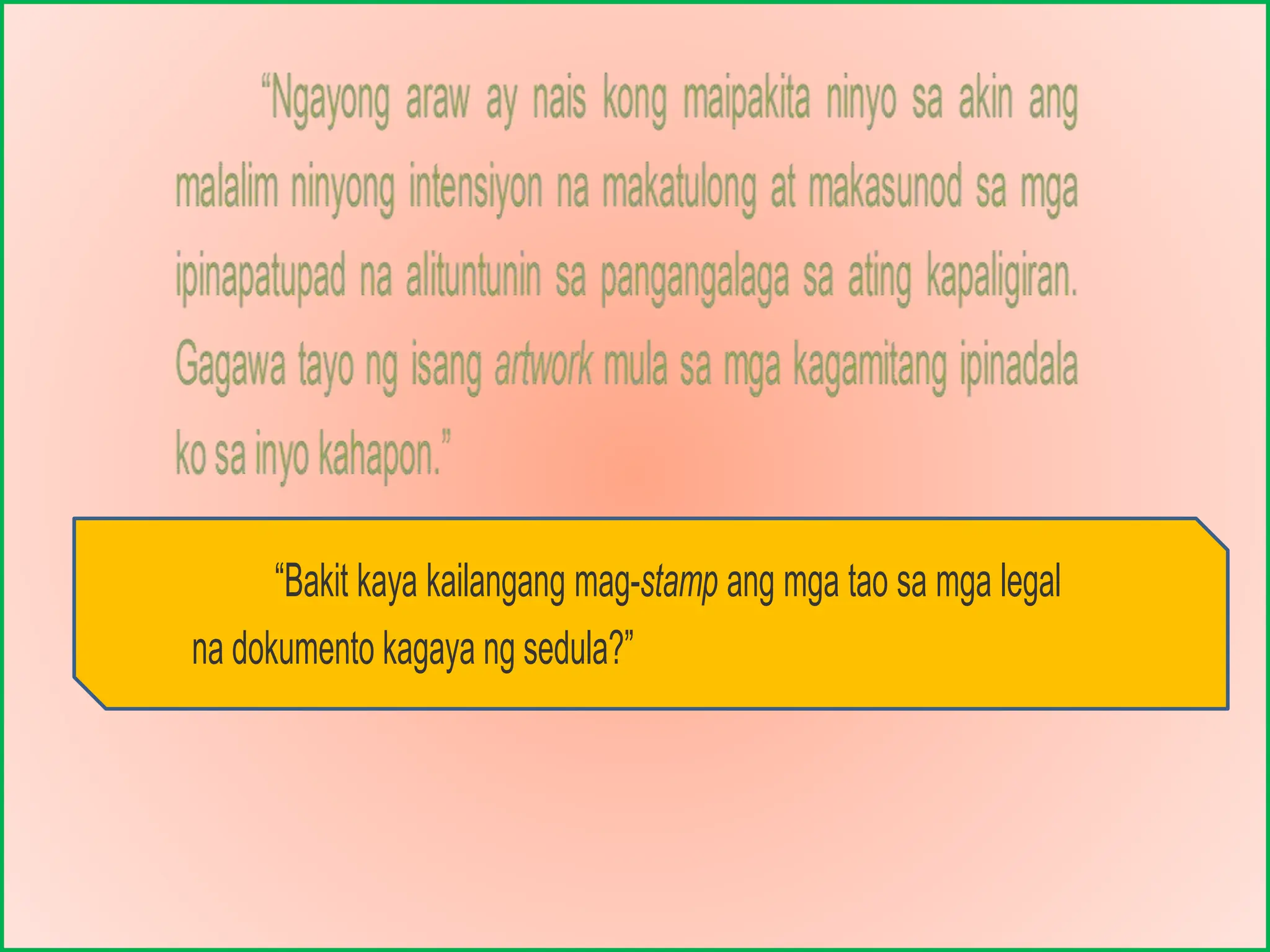 ESP 4 PPT Q3 - Aralin 5 Sariling Disiplina sa Pagsunod sa mga Batas.pptx