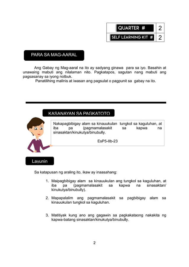 ESP5-Q2-W2.docx- self learning kit for elementary | DOCX