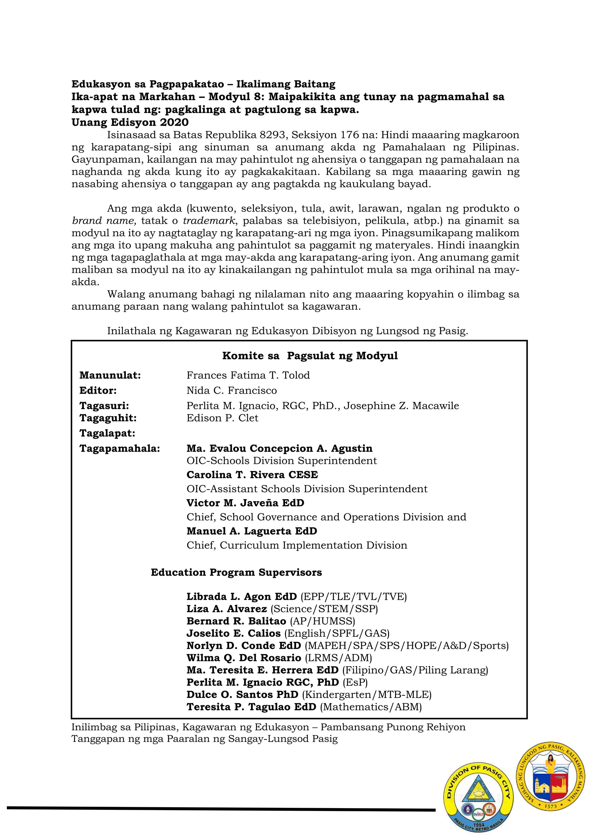 Edukasyon sa pagpapakataosP 5-Q4-Module 8.pdf