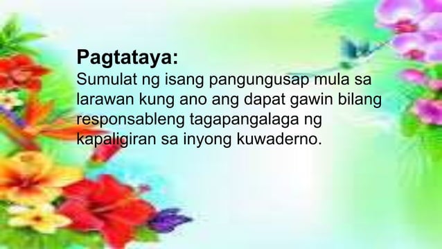 ESP 5 PPT Q3 W5 Day 1-5 - Nakapagpapakita Ng Magagandang Halimbawa Ng Pagiging Responsableng ...