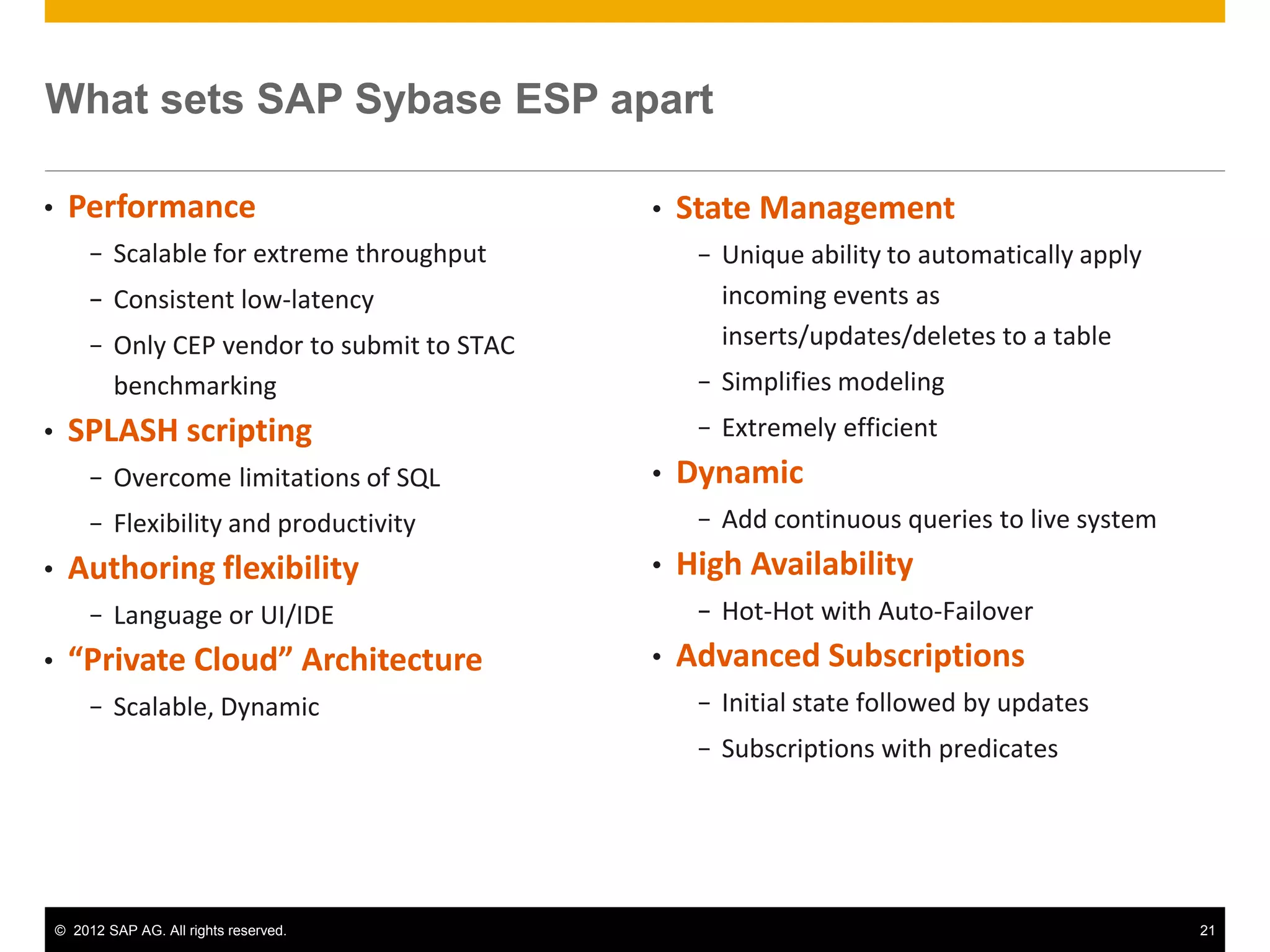 Sap Sybase Event Streaming Processing Pdf Databases Computer