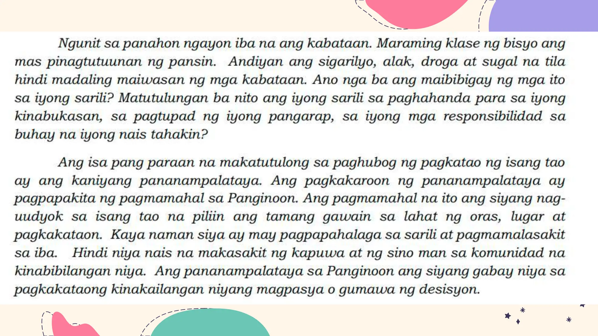 ESP6 - Week1 - Pagsusuri nang Mabuti sa mga Bagay na may Kinalaman sa Sarili at Pangyayari | PPTX