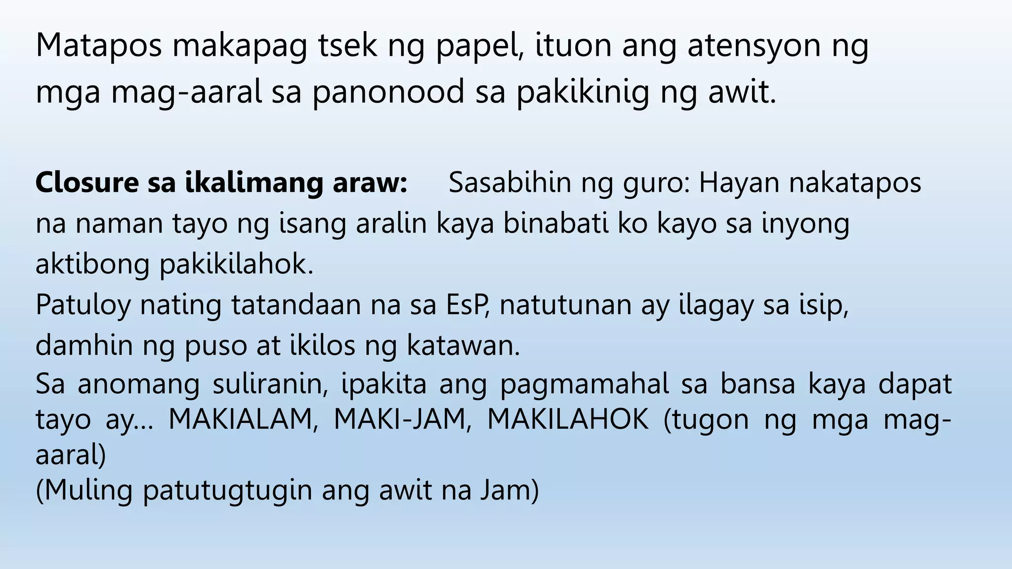 ESP 6 PPT Q3 W1 - Aralin 1 - Ako at ang aking Papel tungo sa Kamalayang ...