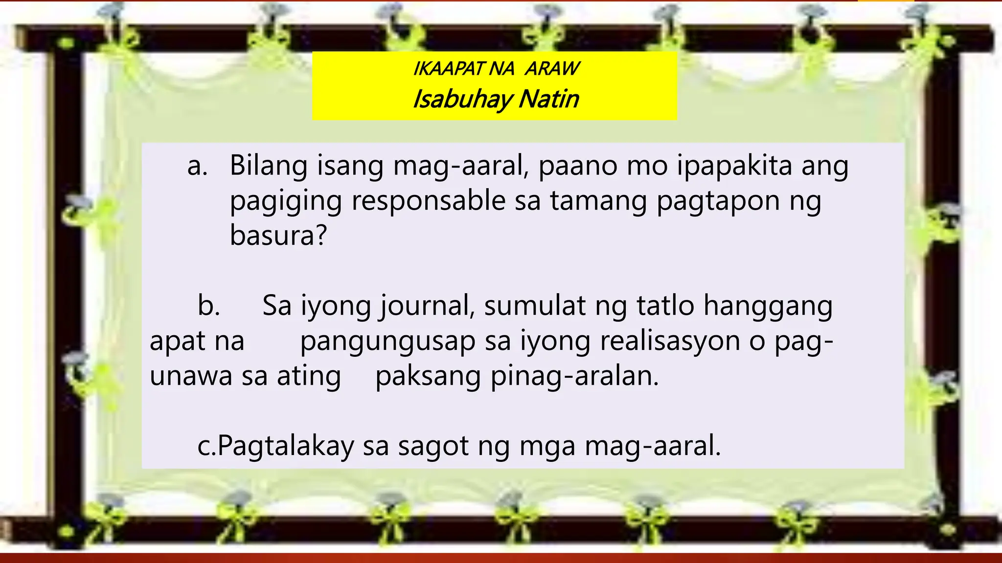 ESP 6_Q1_paggalang sa ideya o suhestiyon ng kapwa.pptx