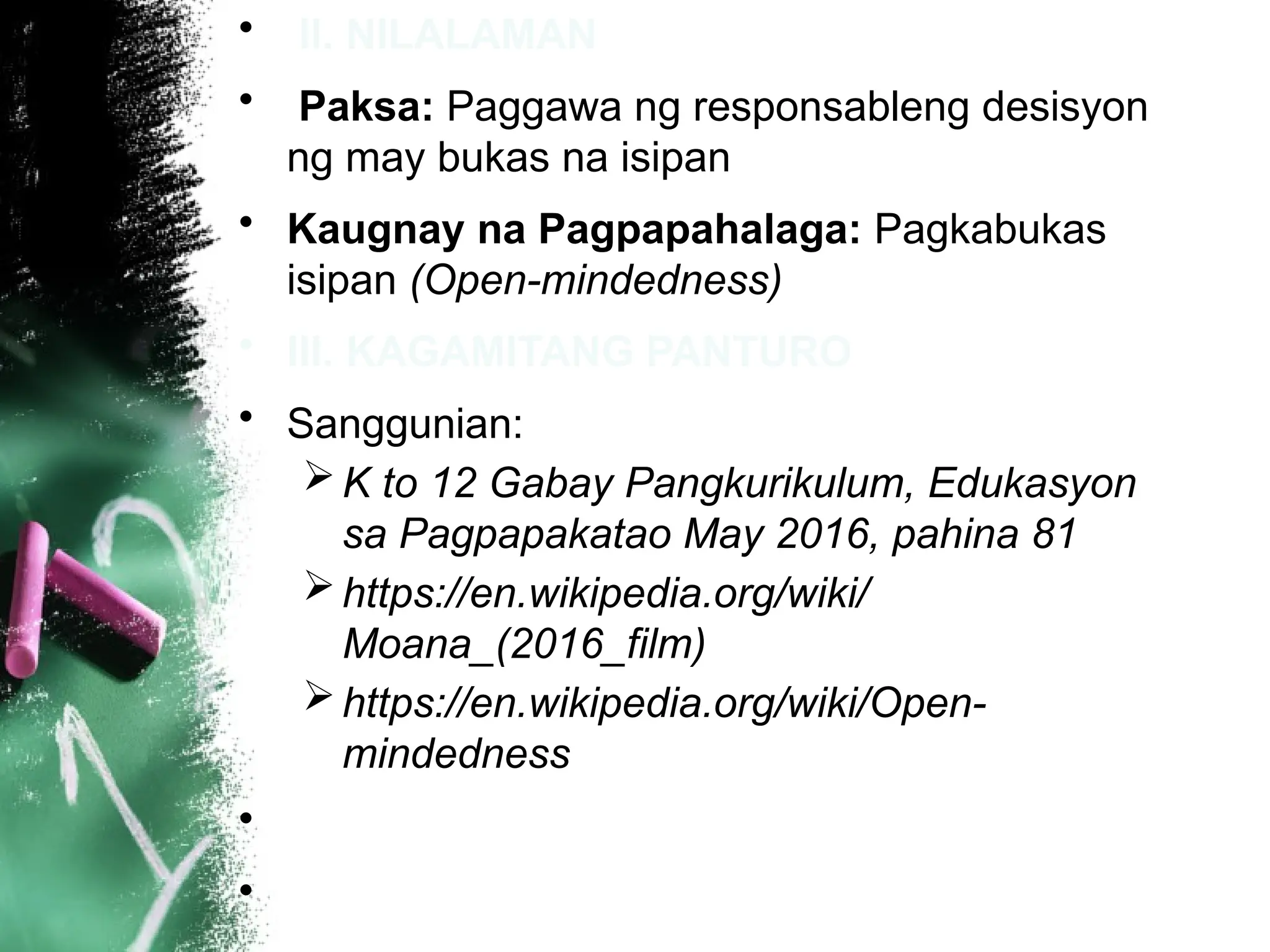 ESP 6 Q1 W4 Malawak na Isipan Tungo sa Responsableng Desisyon | PPTX
