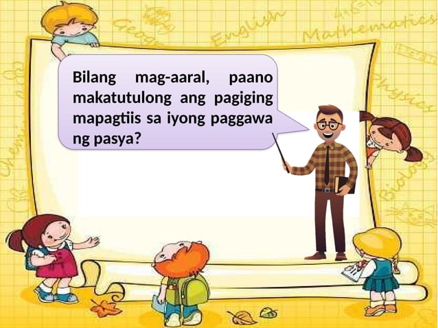 Edukasyon sa Pagpapakatao 6 q1 W8 Pagiging Mahinahon | PPTX