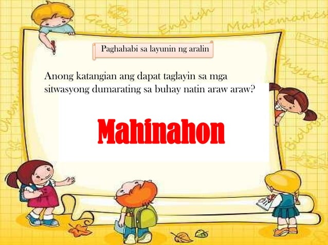 Edukasyon sa Pagpapakatao 6 q1 W8 Pagiging Mahinahon | PPTX