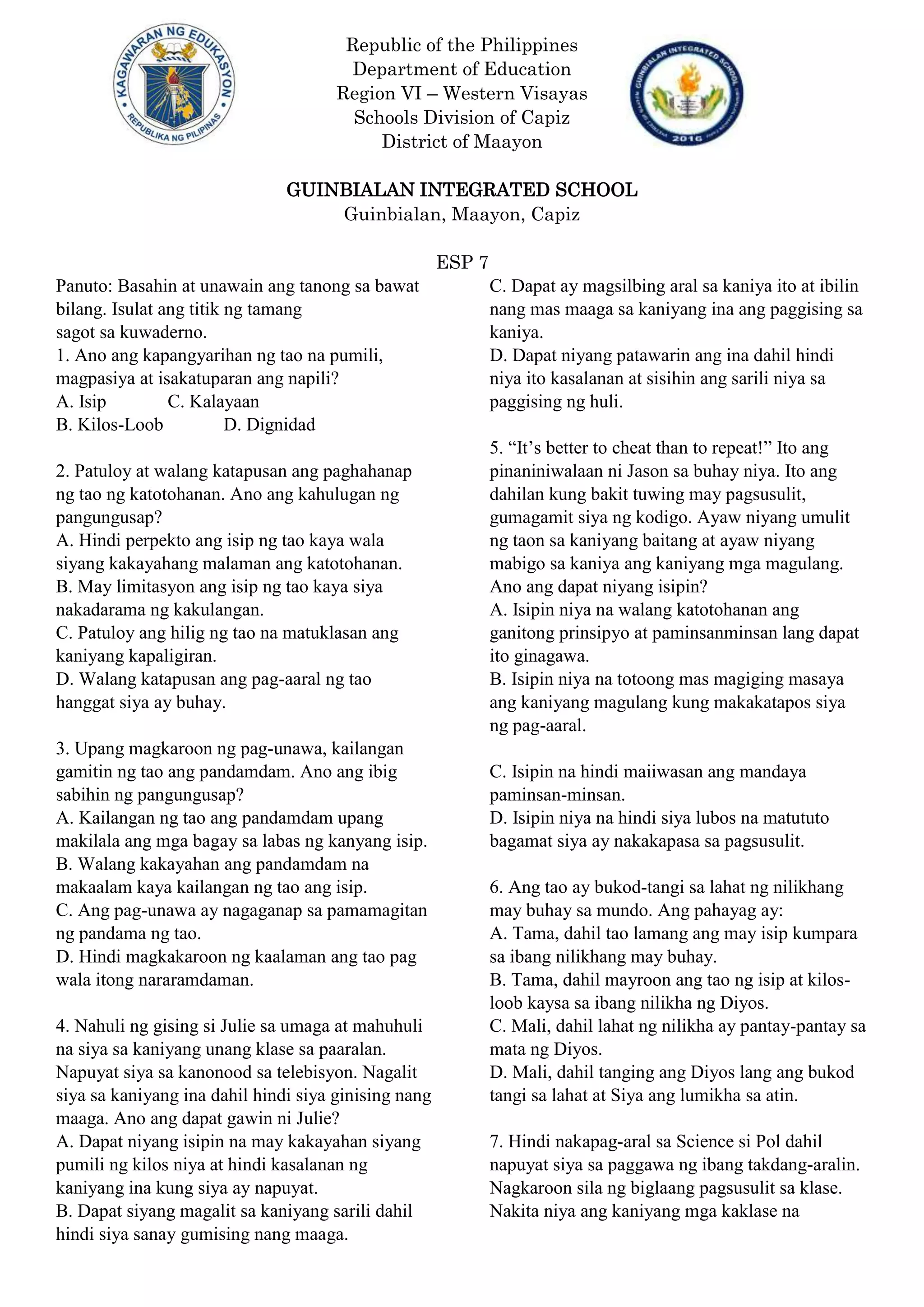 esp 7 2nd quarter assessment.docx