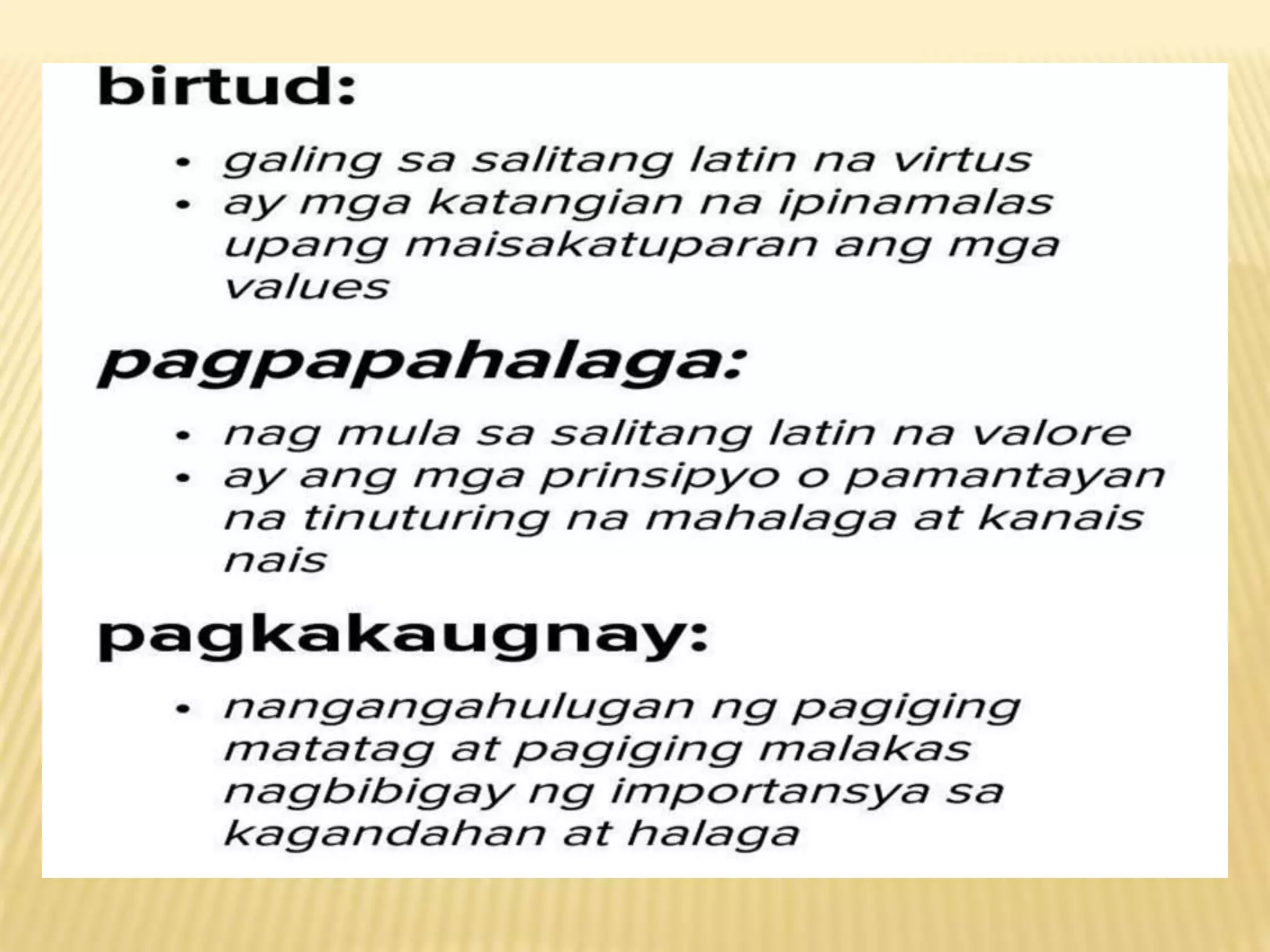 BIRTUD AT PAGPAPAHALAGA | PPTX