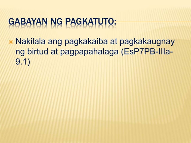 BIRTUD AT PAGPAPAHALAGA | PPTX